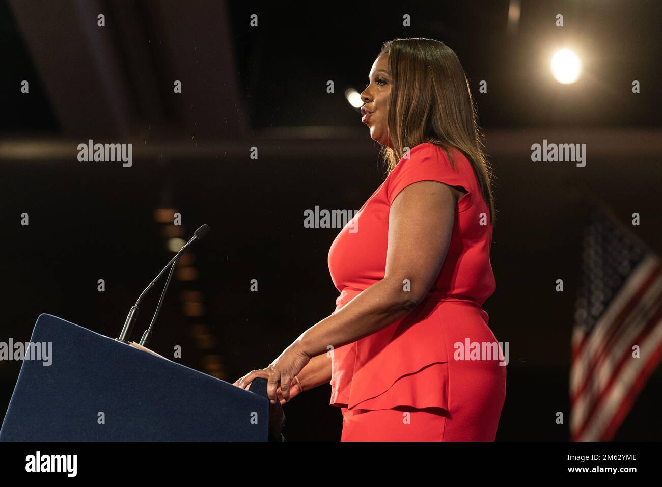 Letitia James delivers remarks after sworn as Attorney General during ...