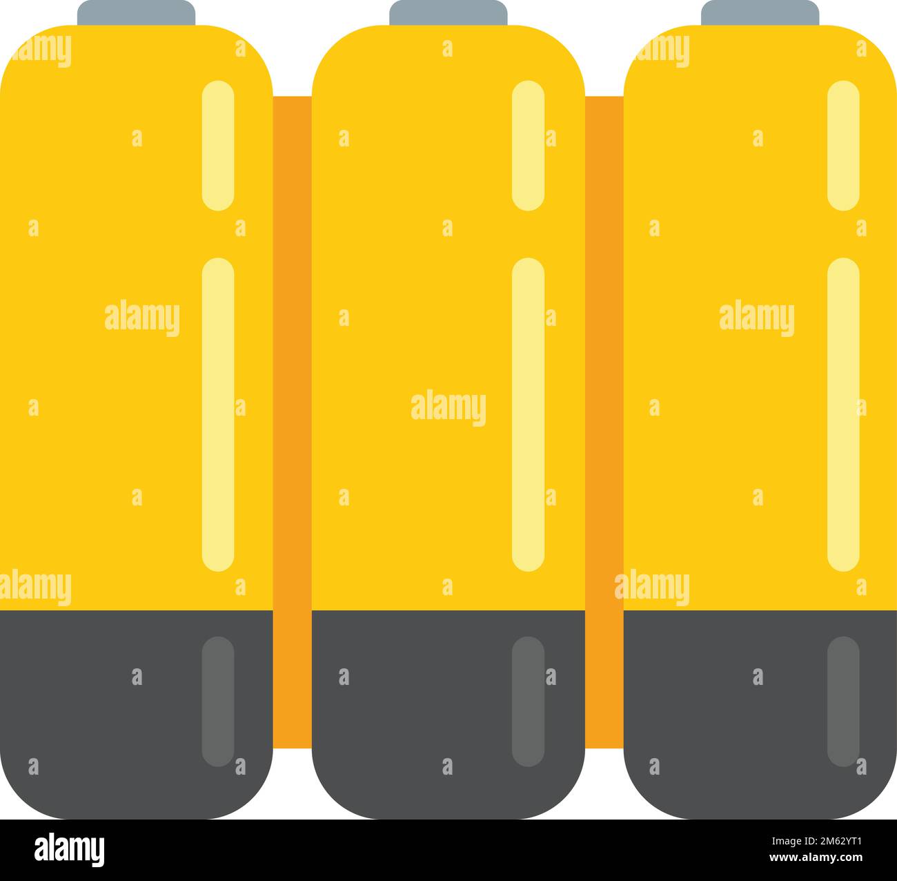 Aaa battery icon flat vector. Lithium power. Cell electric isolated ...