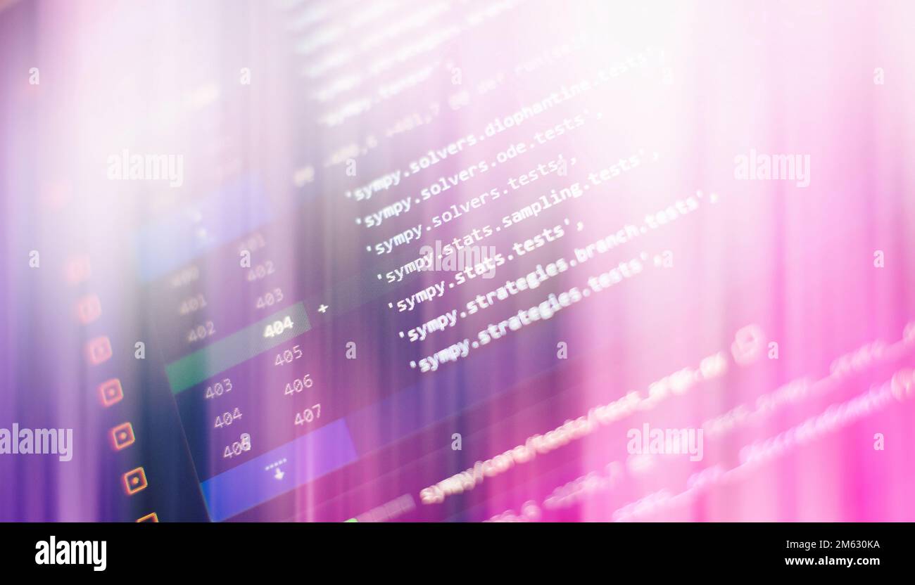 Programming Code On Computer Screen Software Development Writing Program Code On Computer