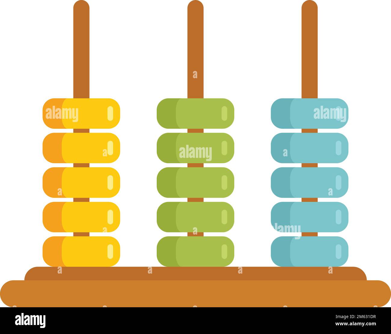 Abacus number icon flat vector. Math calculator. Wooden toy isolated ... Abacus number icon flat vector. Math calculator. Wooden toy isolated ...