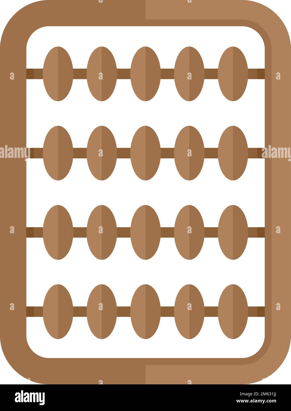 Inca abacus icon flat vector. Math calculator. Wooden toy isolated ...