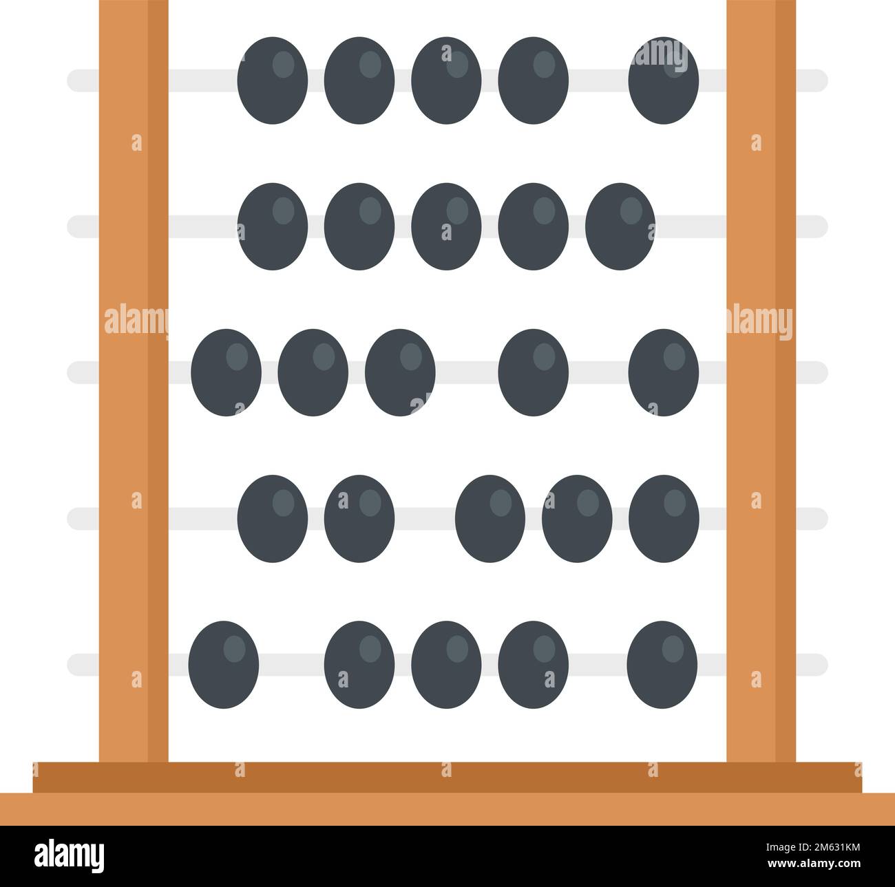 Ancient abacus icon flat vector. Math calculator. Wooden toy isolated ...