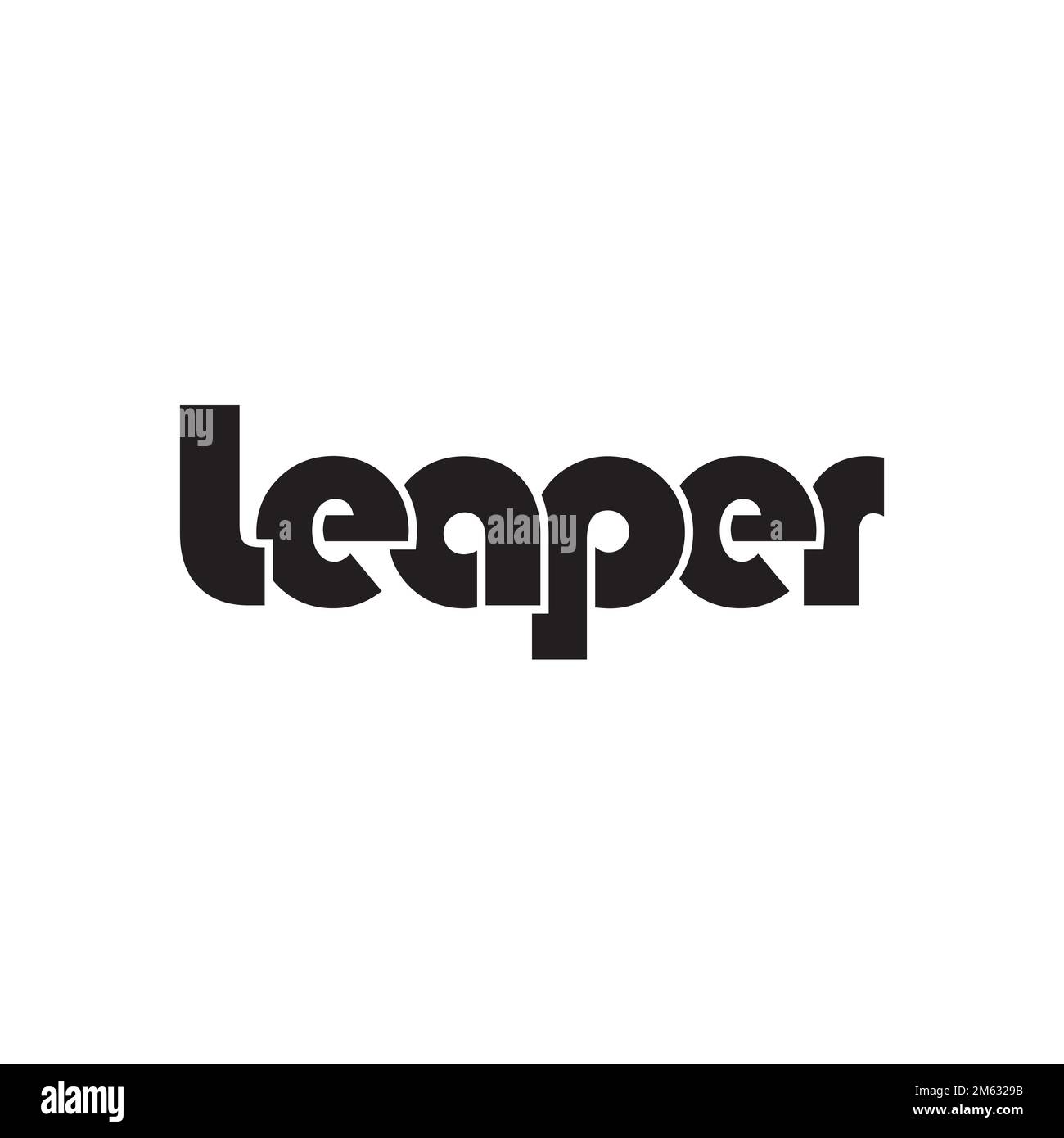 LEAPER text design vector isolated on white background Stock Vector ...