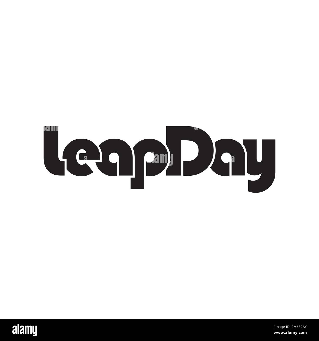 LEAP DAY text design vector isolated on white background Stock Vector ...