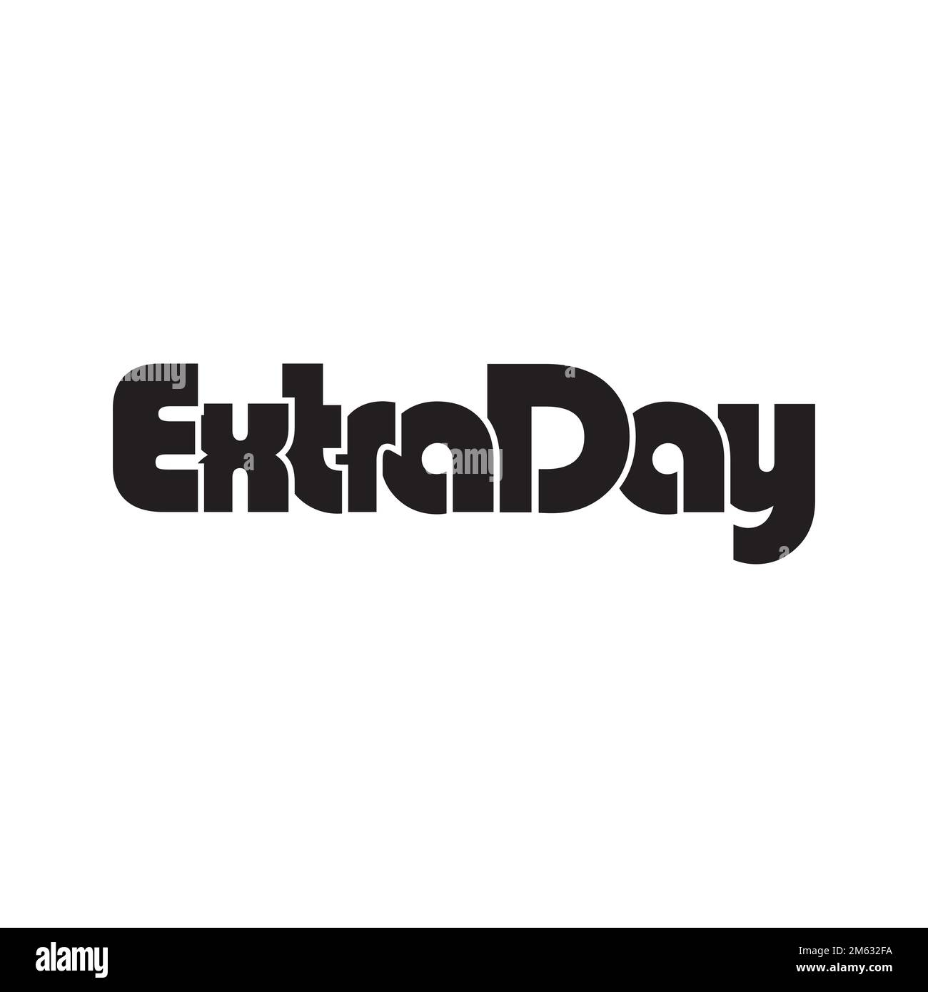 EXTRA DAY text design vector isolated on white background Stock Vector ...