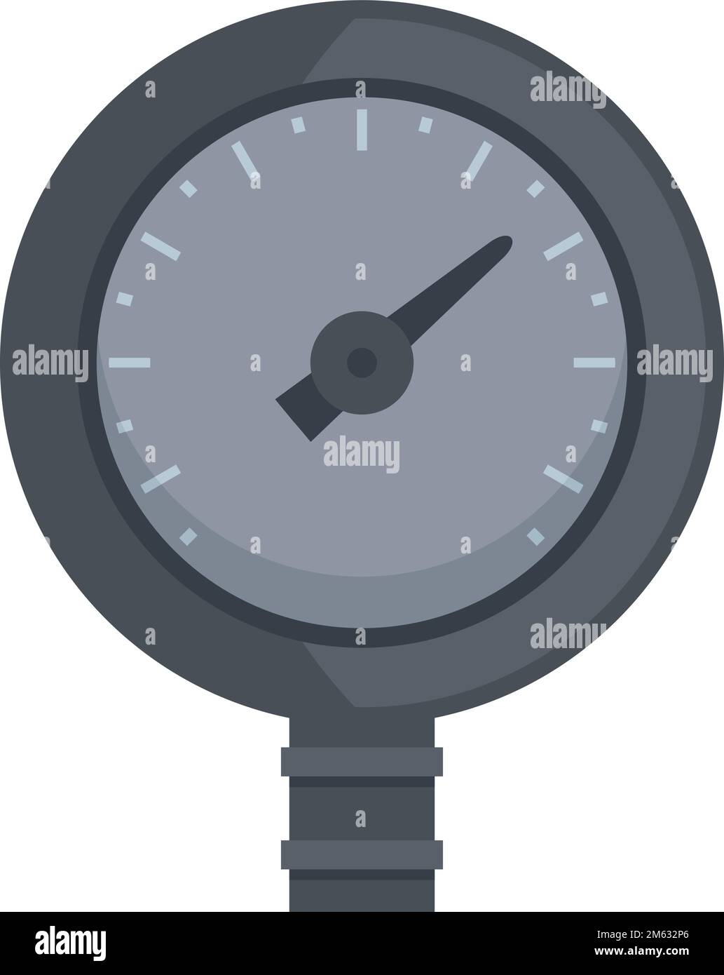 Gas manometer icon flat vector. Pressure gauge. Water air isolated ...