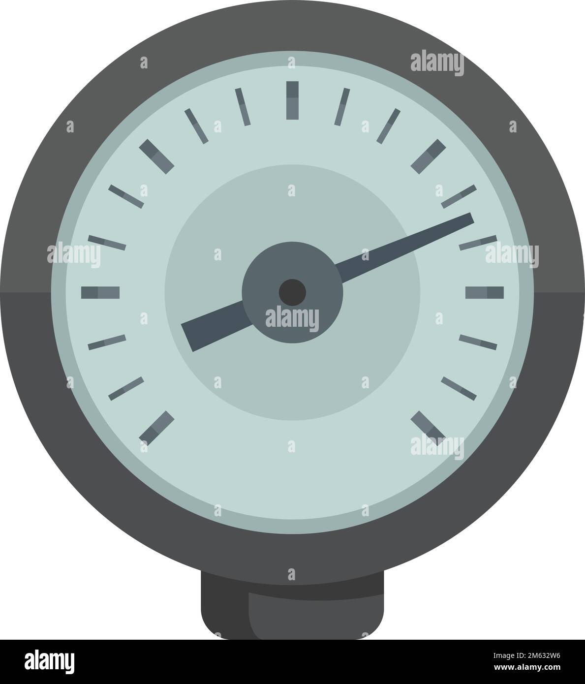 Air manometer icon flat vector. Gas pressure. Meter gauge isolated ...