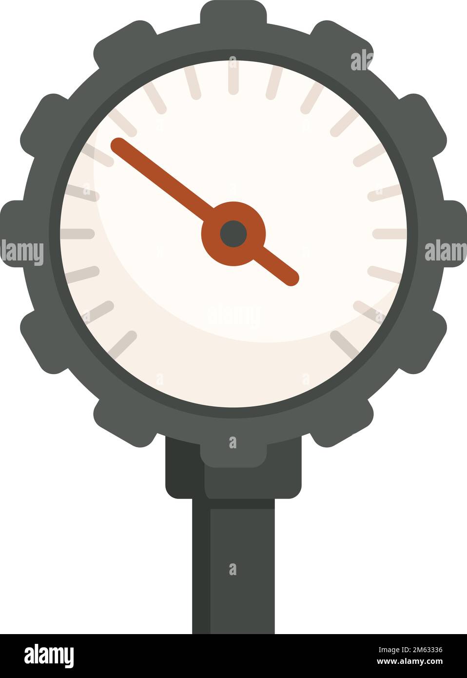 Control manometer icon flat vector. Gas pressure. Meter gauge isolated ...