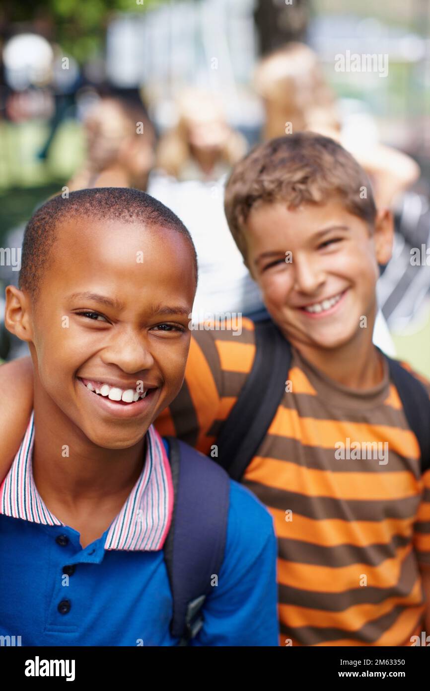 Weve become best friends this year. Two school boys who are best ...