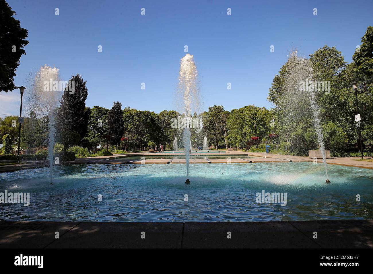 July 10 2022, Toronto Ontario Canada. Toronto Island fountains. Luke ...