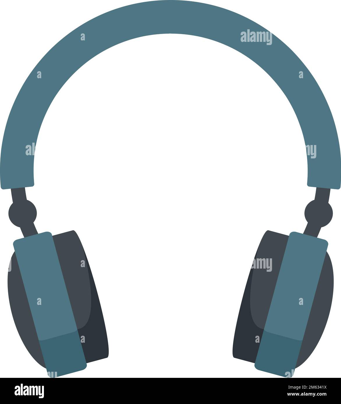 Gaming headset icon flat vector. Gamer headphone. Customer microphone ...