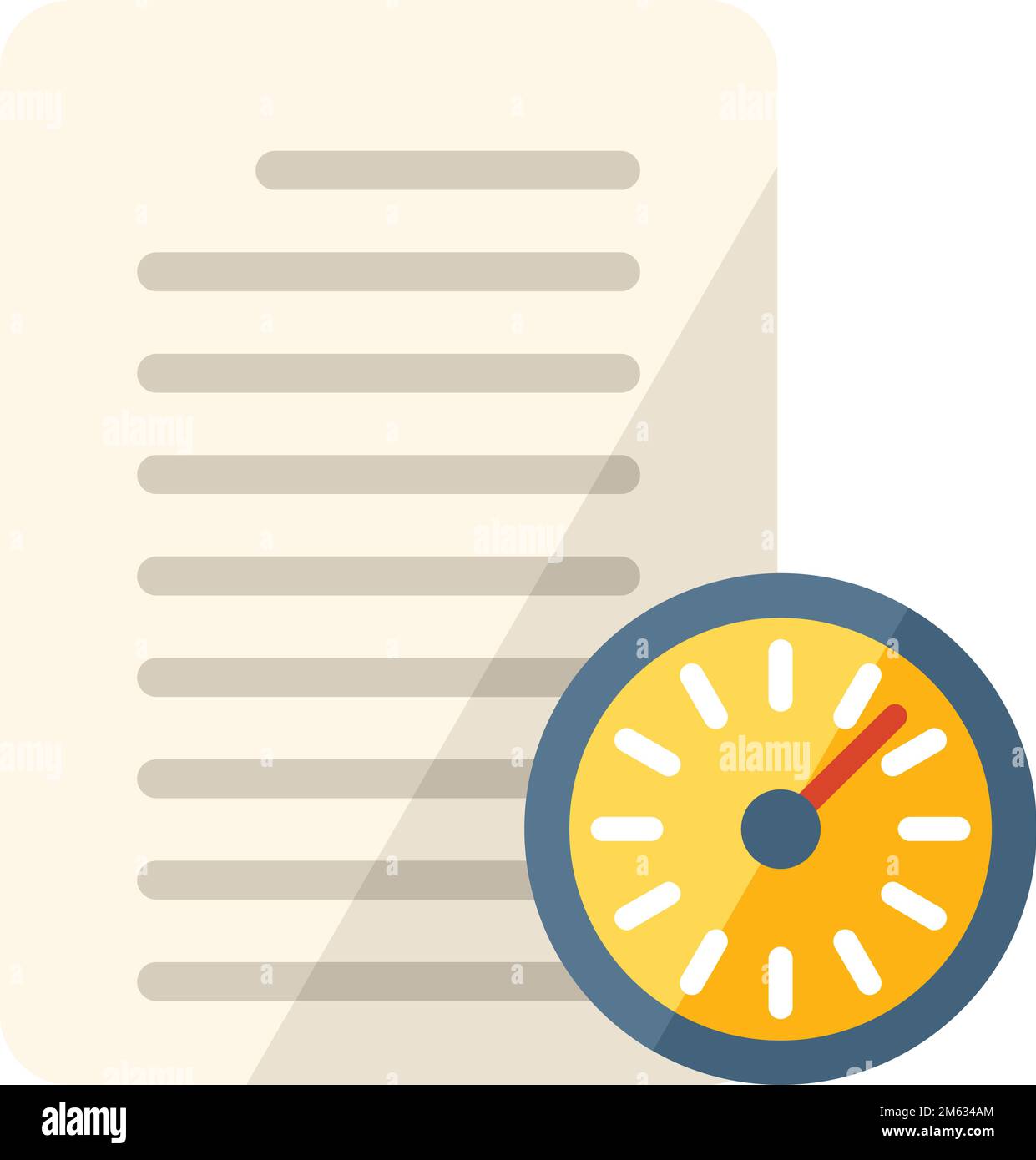 Fast final exam icon flat vector. Academic study. Work test isolated ...