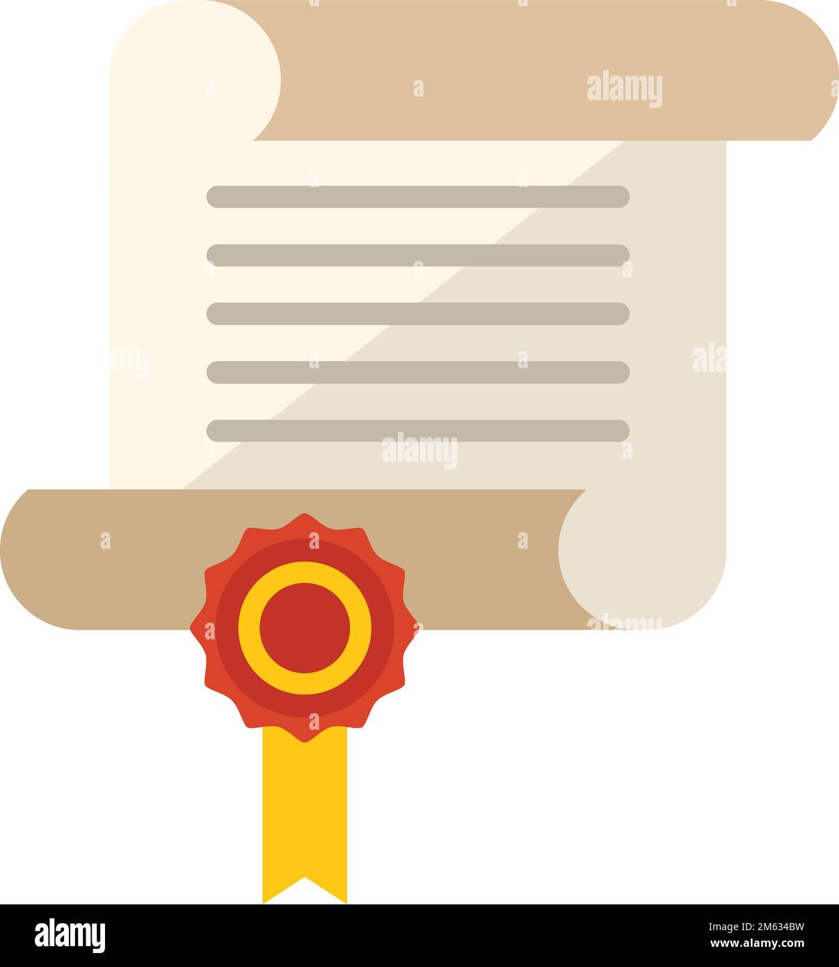 Graduation diploma icon flat vector. Student book. Final homework ...