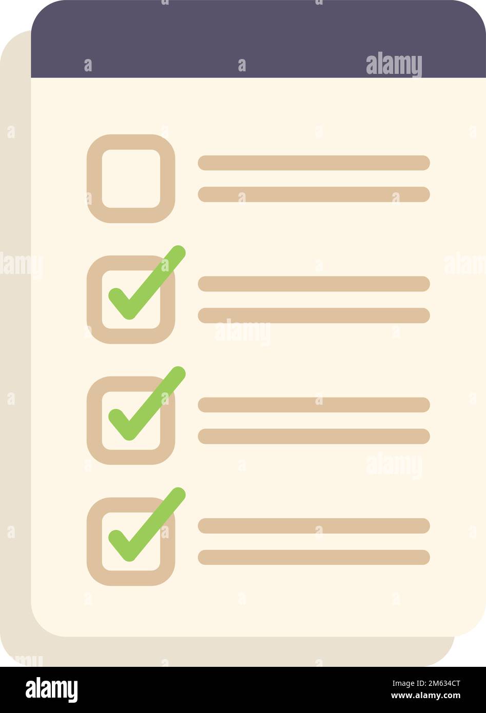 Paper exam icon flat vector. Final study. Test work isolated Stock ...