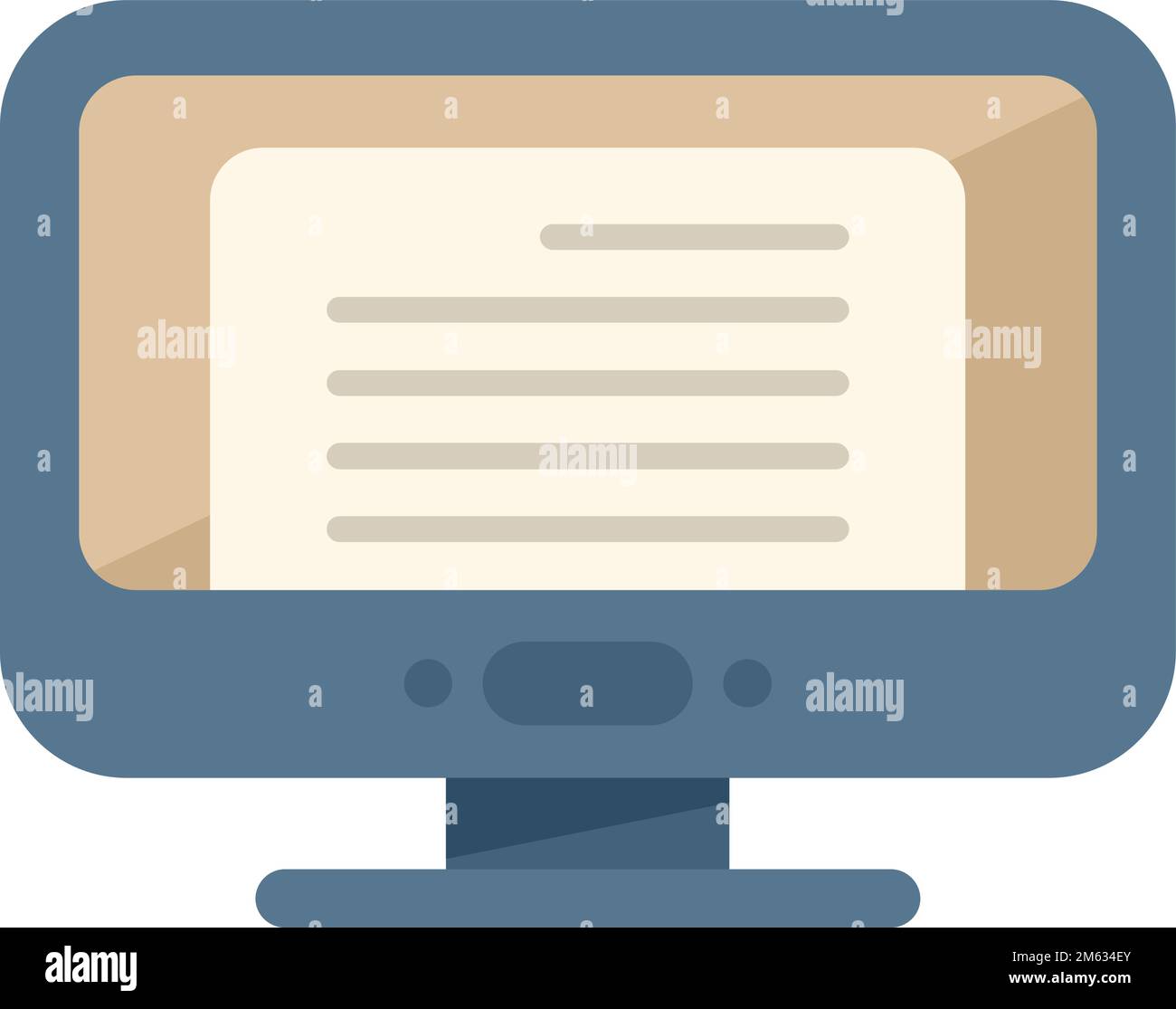 Monitor test icon flat vector. Book final. Prepare reference isolated ...