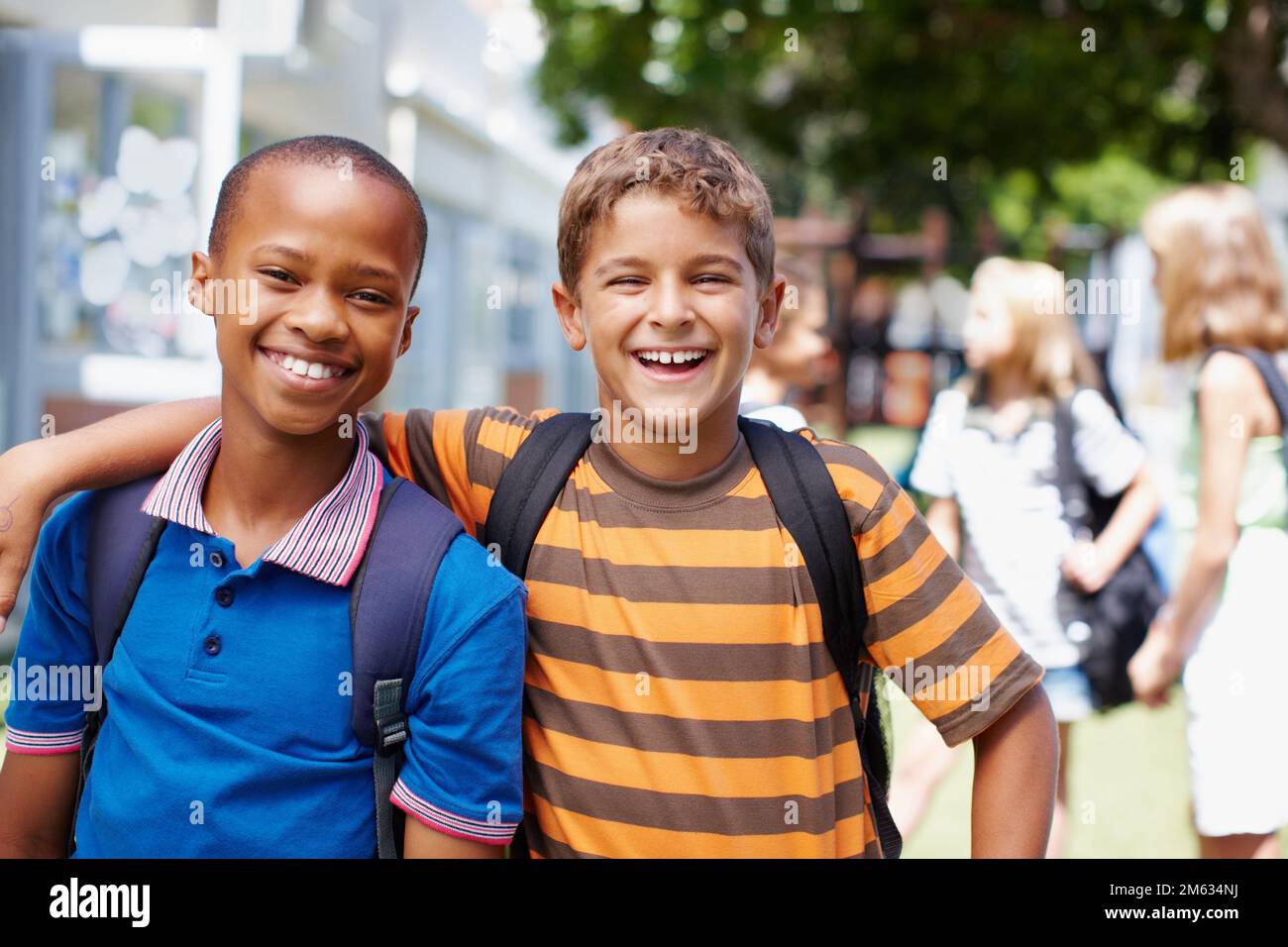 Encouraging great friendships in a positive environment. Two boys ...