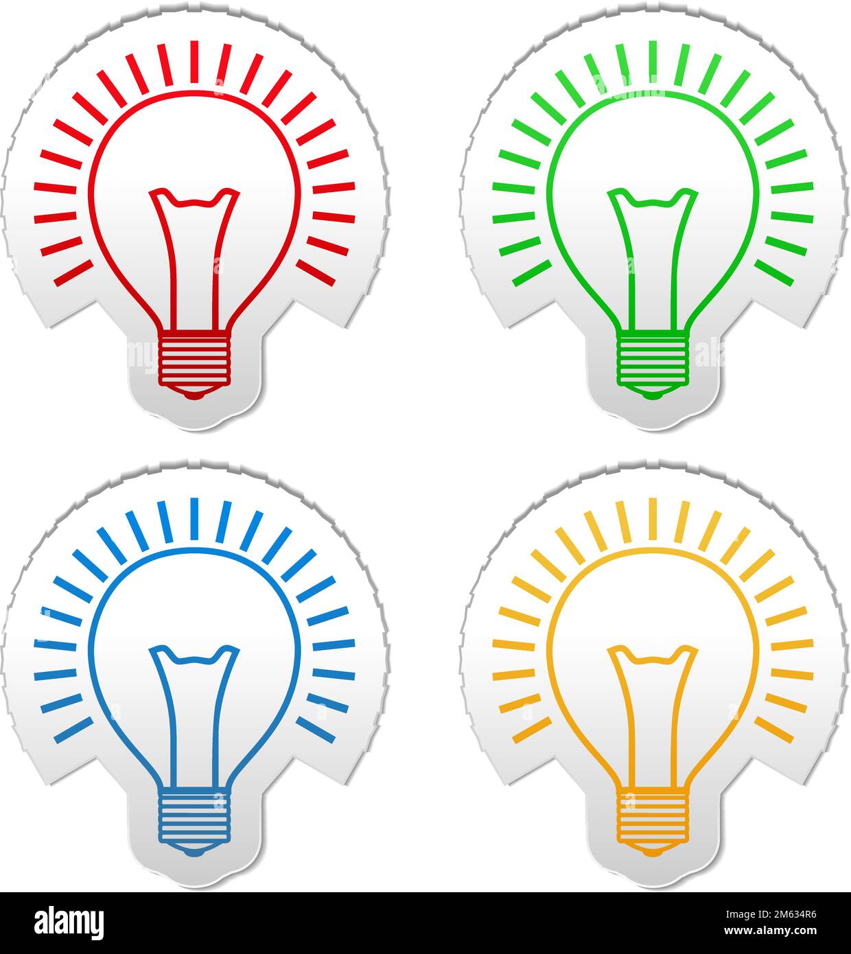 Bulb stickers, vector eps10 illustration Stock Vector Image & Art - Alamy