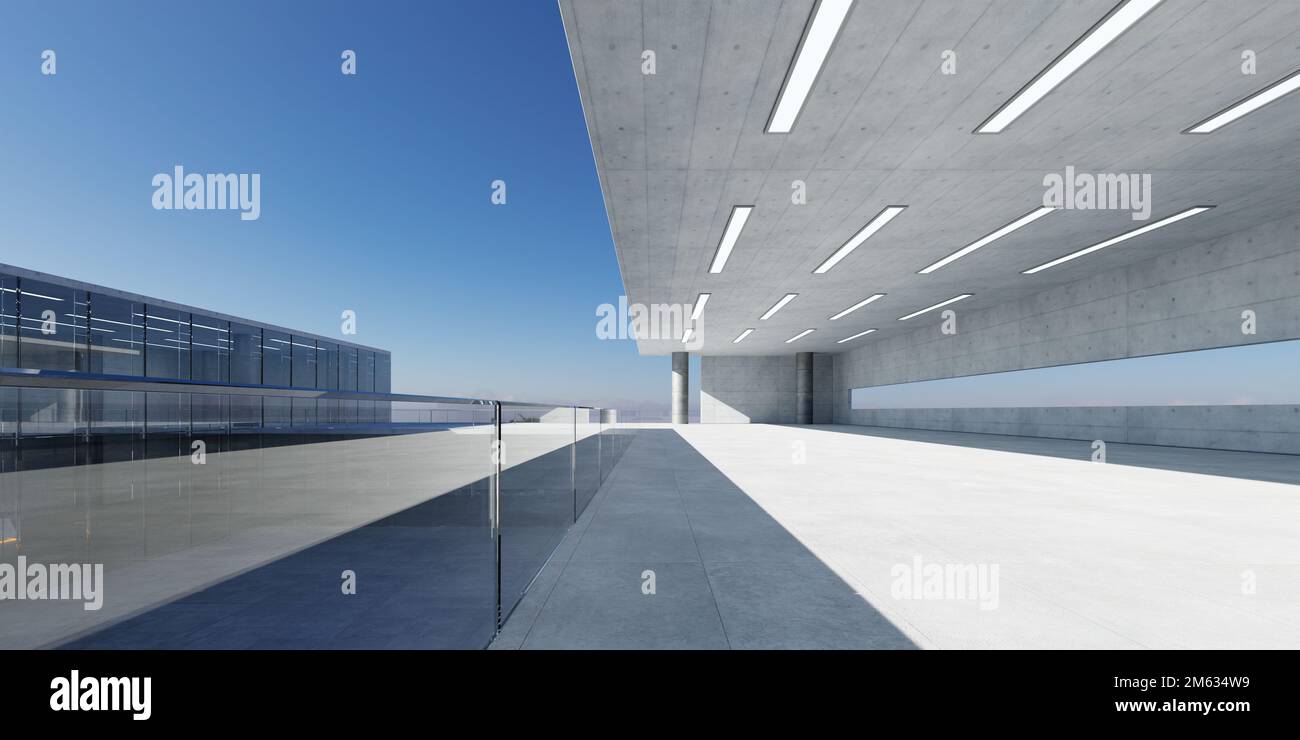 Modern office buildings exterior. Realistic 3d rendering Stock Photo ...