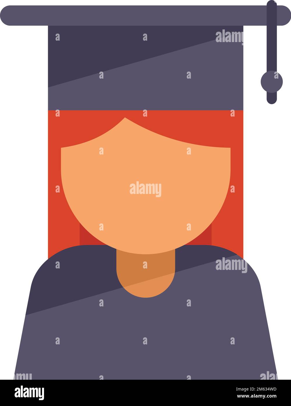 Student graduation icon flat vector. Study final. Academic paper ...