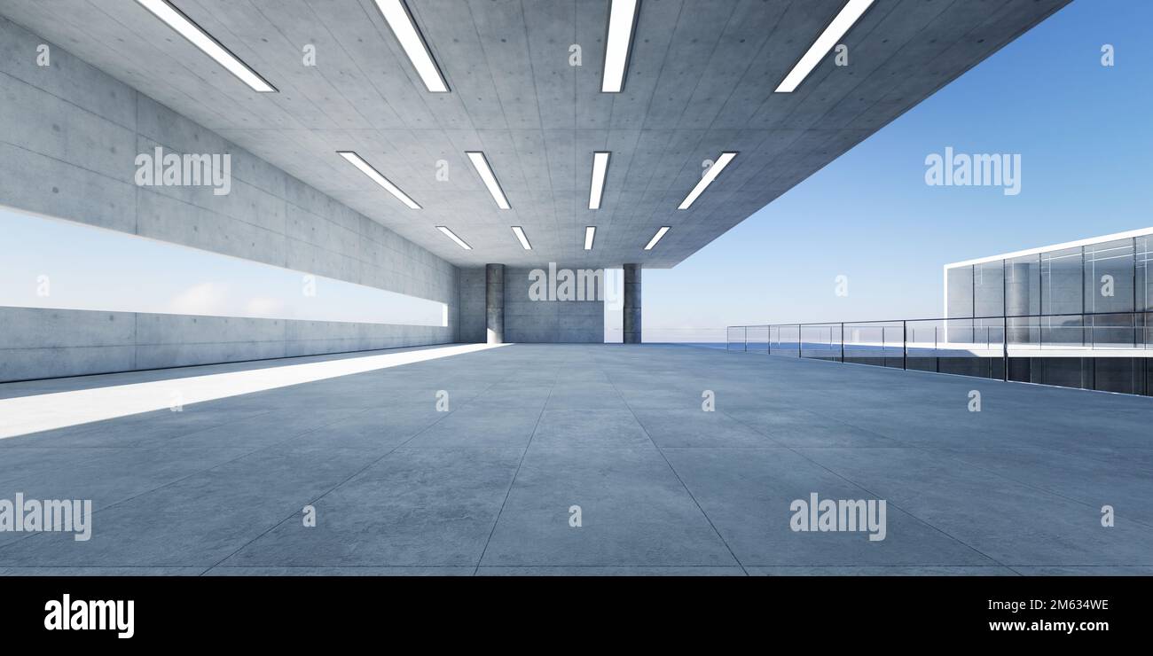 Modern office buildings exterior. Realistic 3d rendering Stock Photo ...