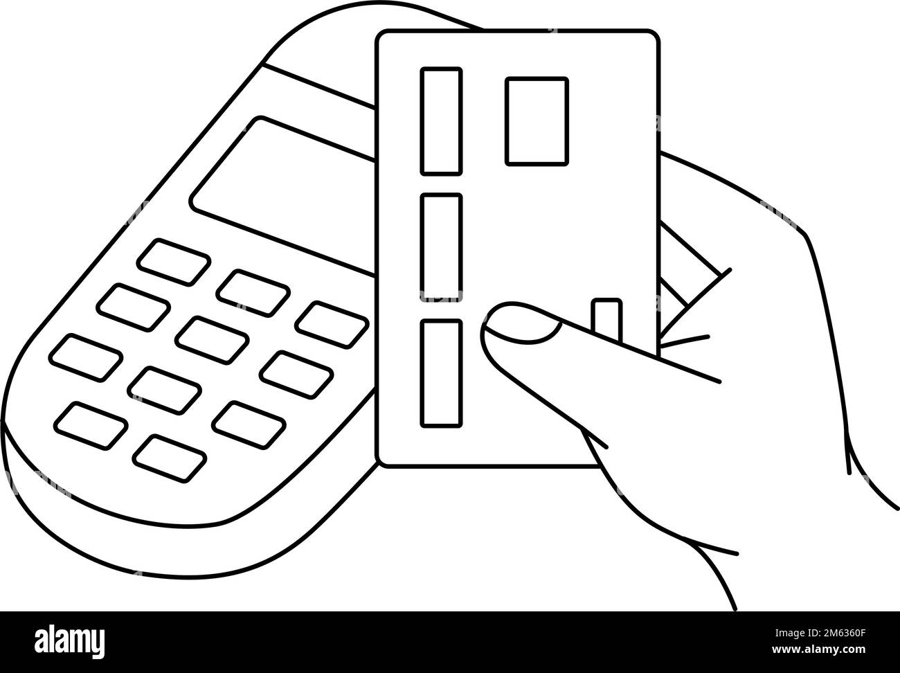 Contactless NFC wireless pay. Credit card payment with POS terminal ...