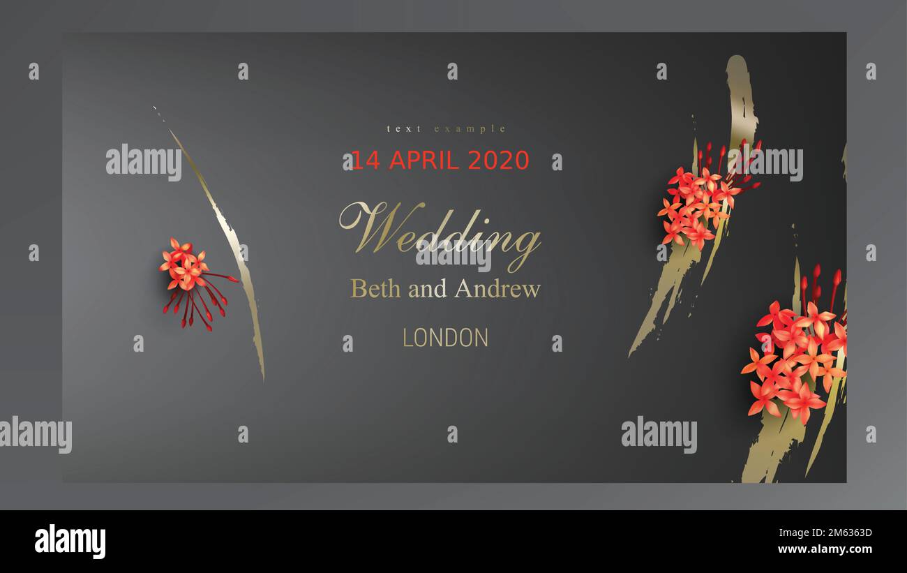 Tropical black gold design on dark background vector Botanical ...