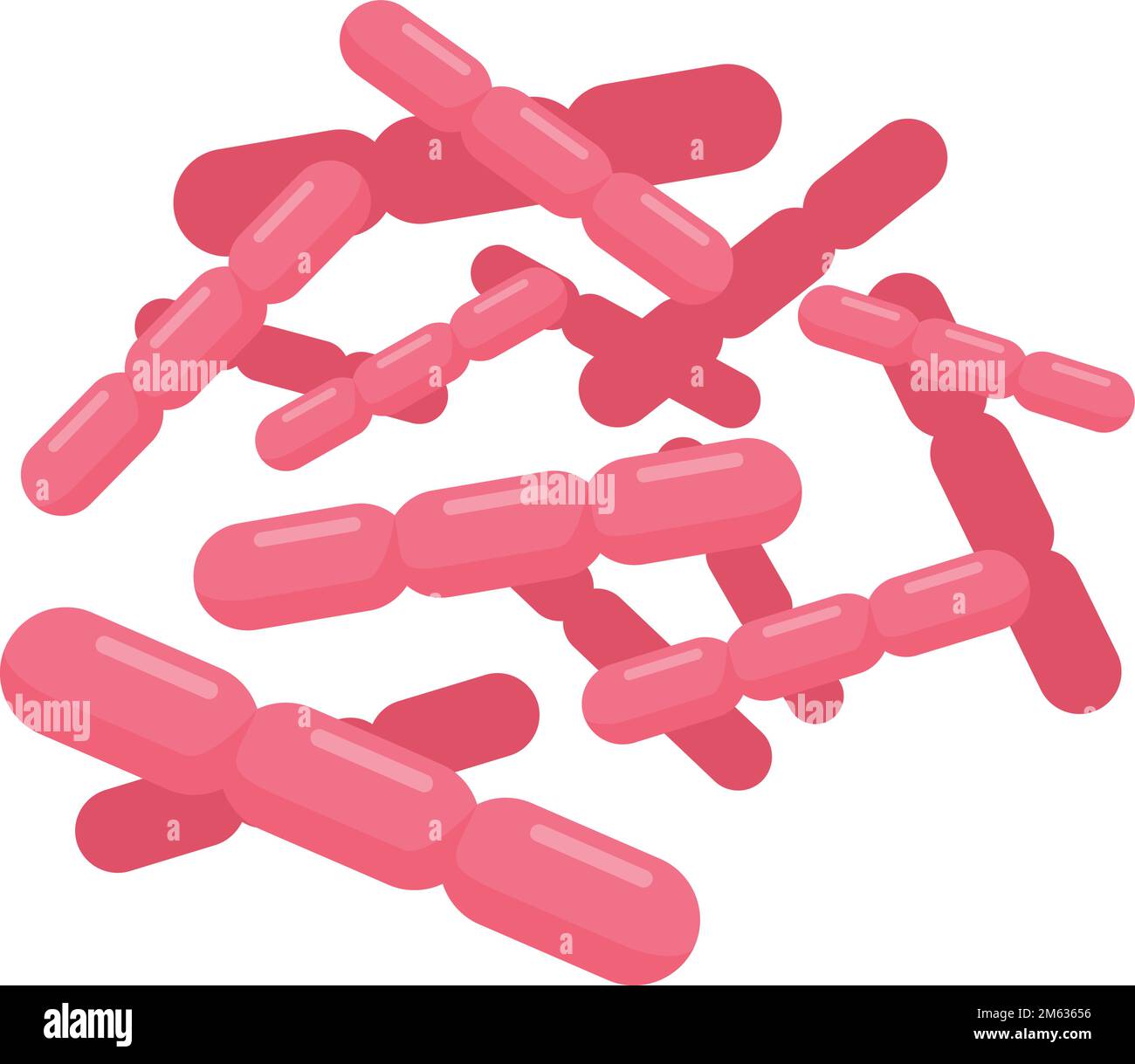 Lactobacillus probiotic icon flat vector. Gut bacteria. Microbe ...