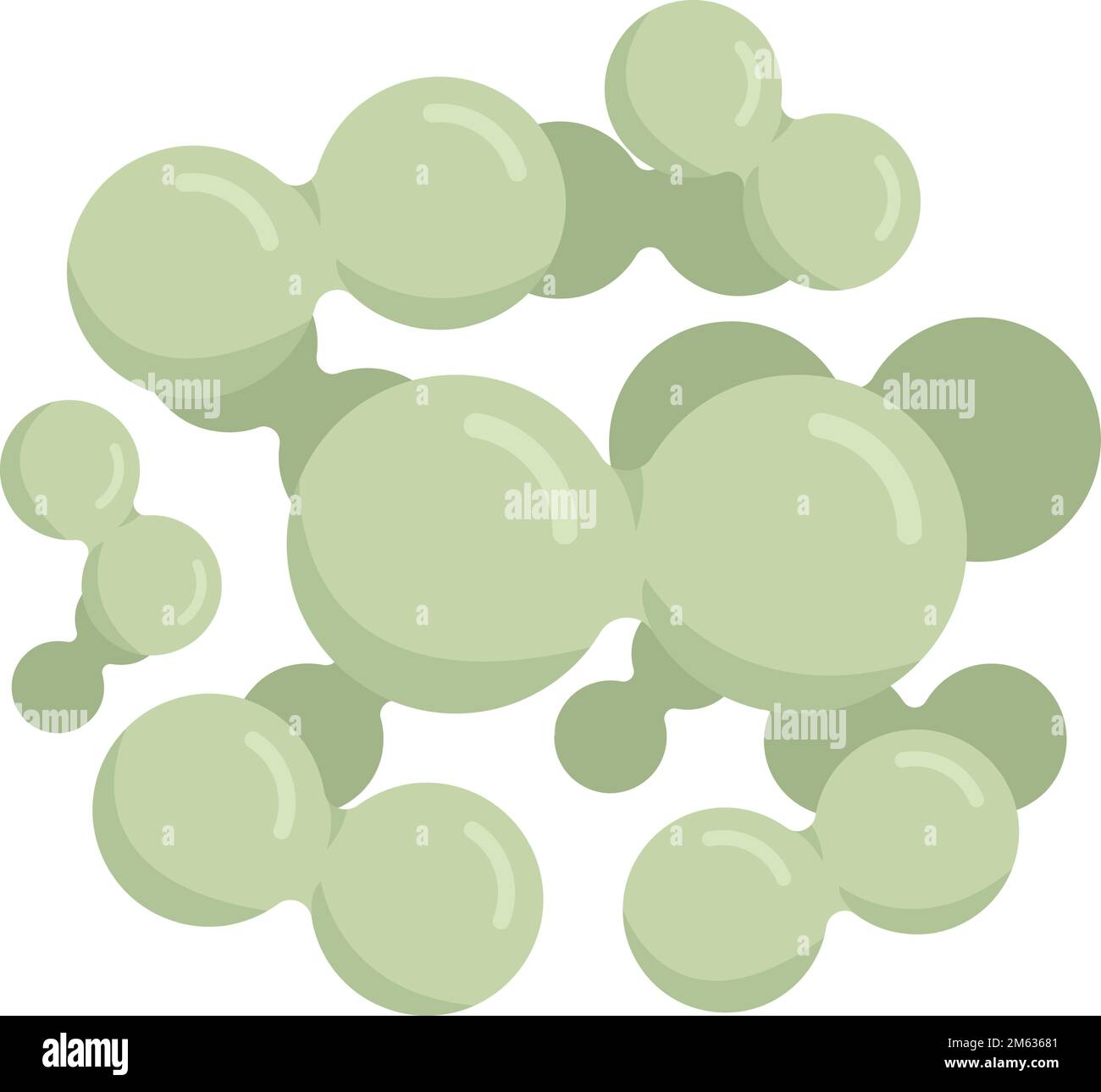 Prebiotic microbe icon flat vector. Bacteria probiotic. Good bacterium ...