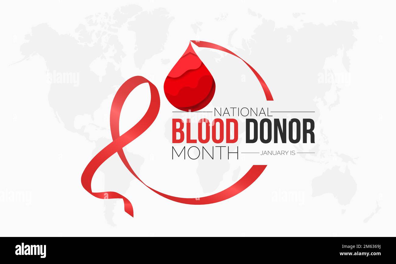Vector banner template design concept of National Blood Donor Month ...