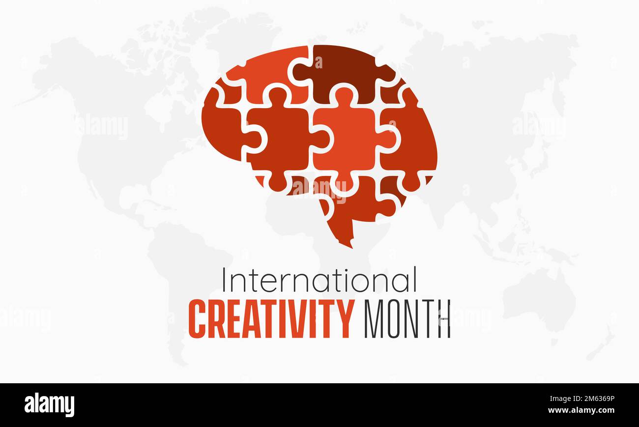 Vector banner template design concept of International Creativity Month ...