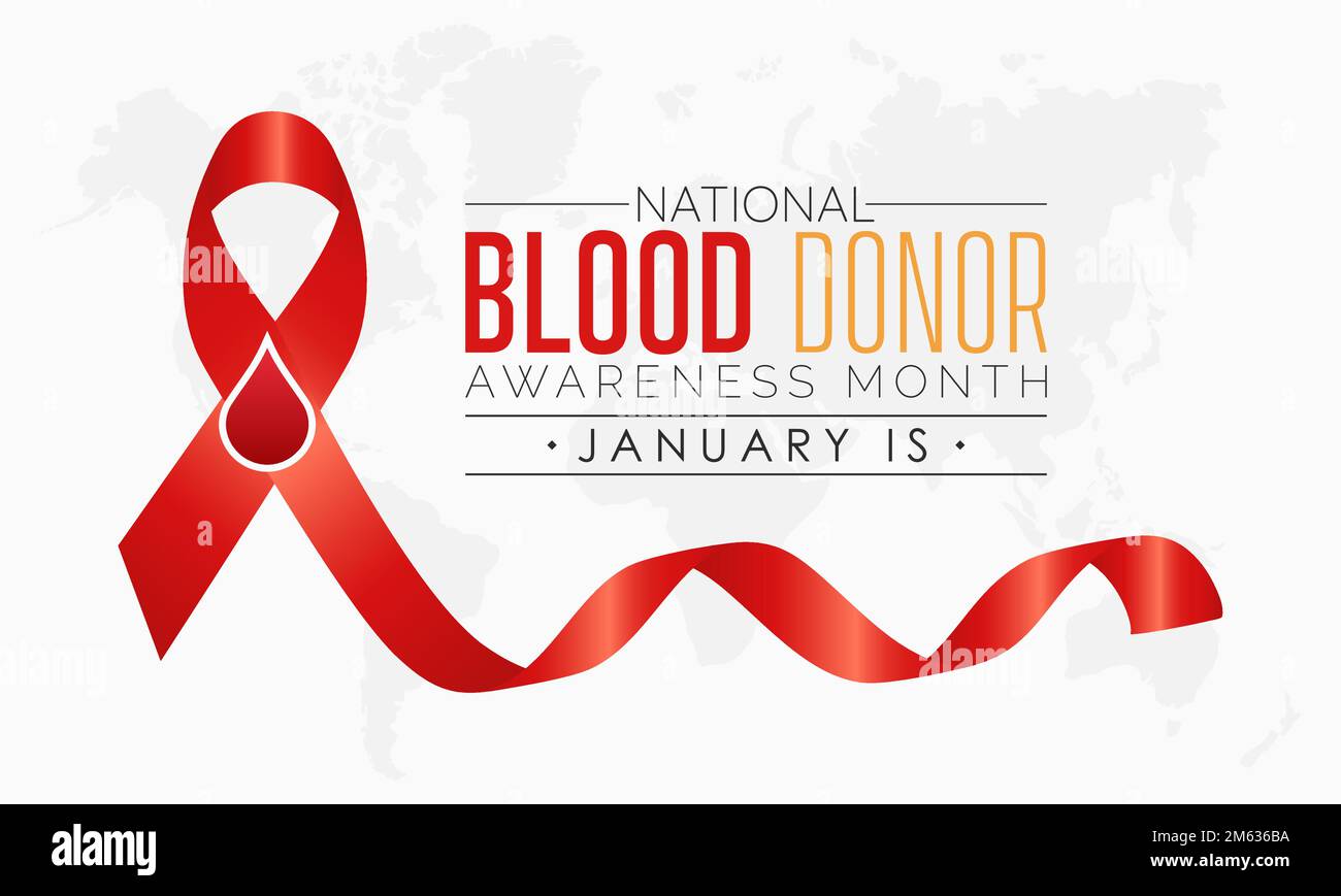 Vector banner template design concept of National Blood Donor Month ...