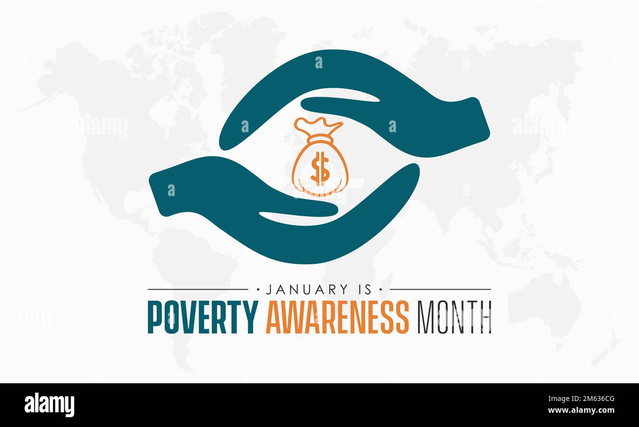 Vector banner template design concept of Poverty Awareness Month ...