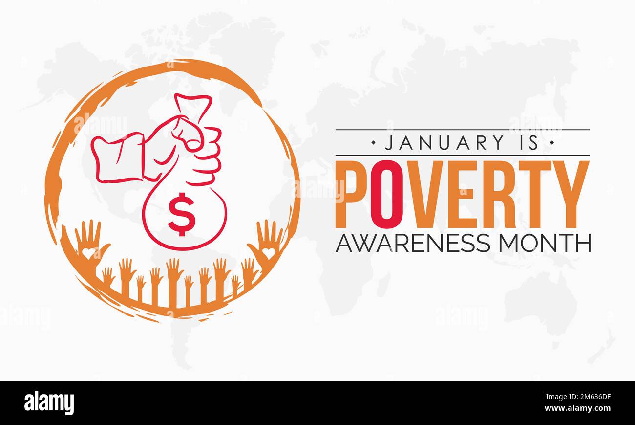 Vector banner template design concept of Poverty Awareness Month ...