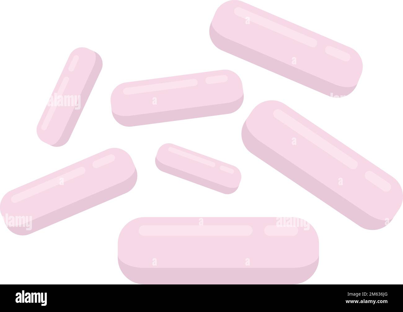 Streptococcus probiotic icon flat vector. Bacteria lactobacillus ...