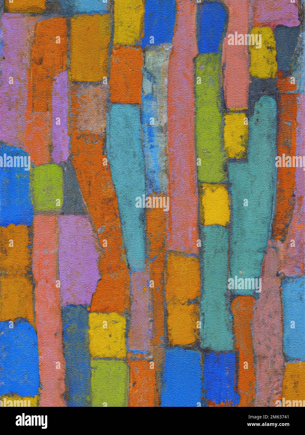 Abstract textured background of multicolored bricks of different sizes ...