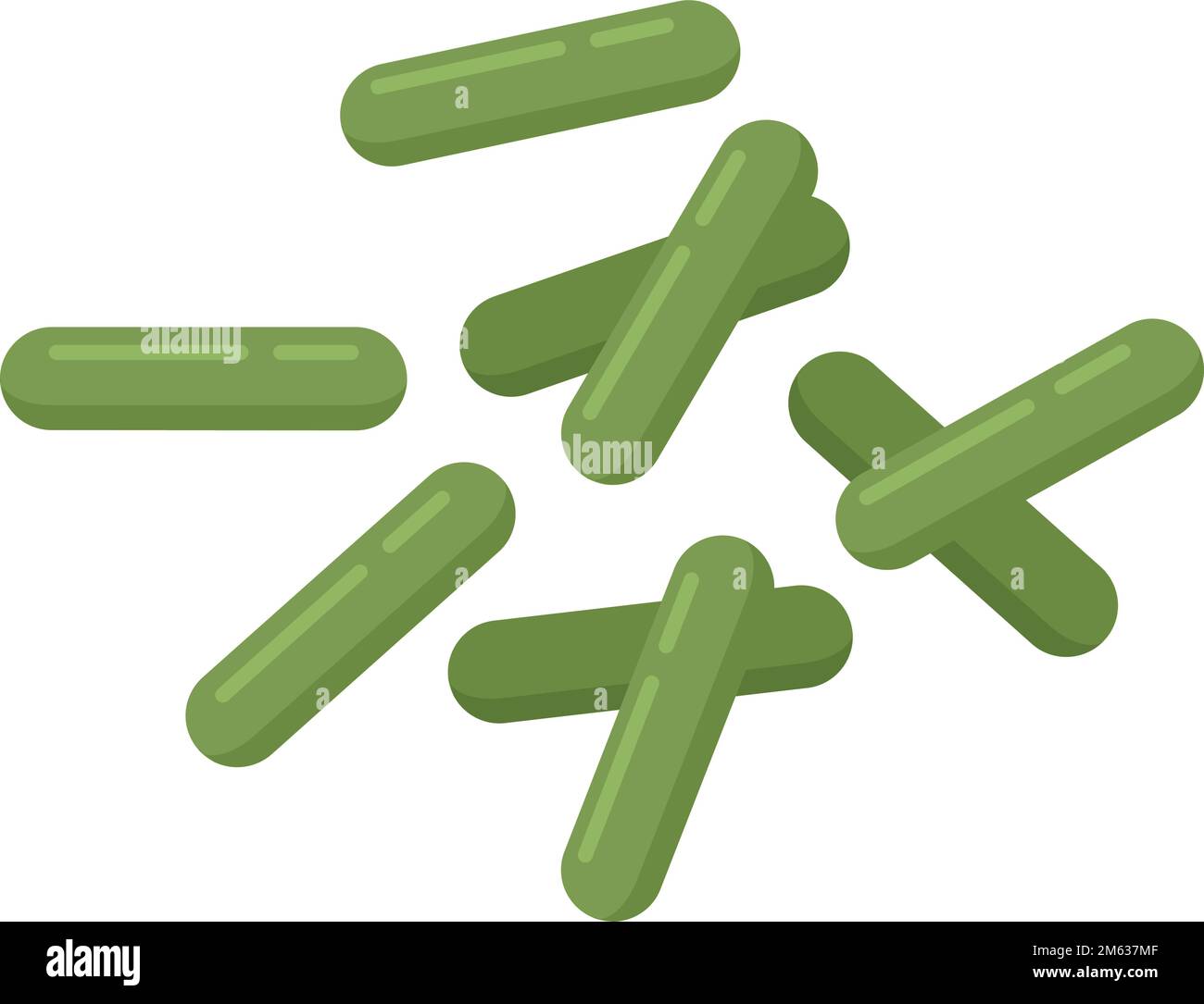 Probiotic germ icon flat vector. Good bacterium. Healthy microbe ...