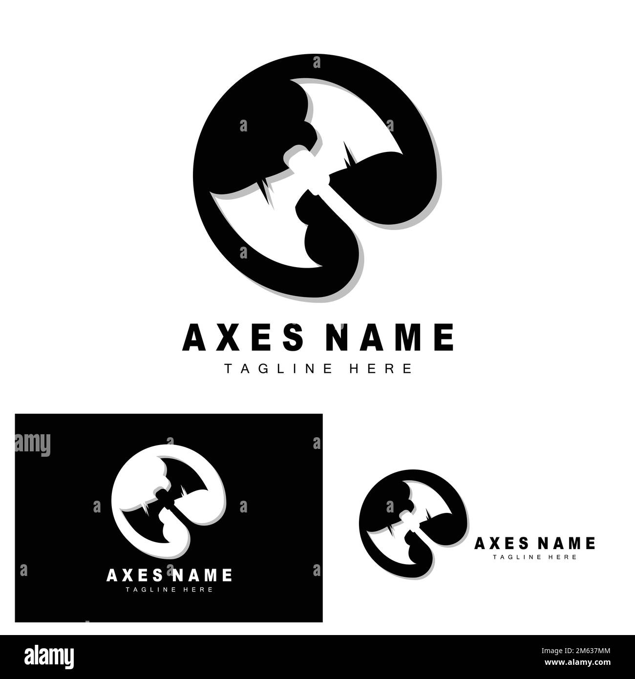 Ax Logo Design, War Tool Illustration and Woodcutter Vector Stock ...