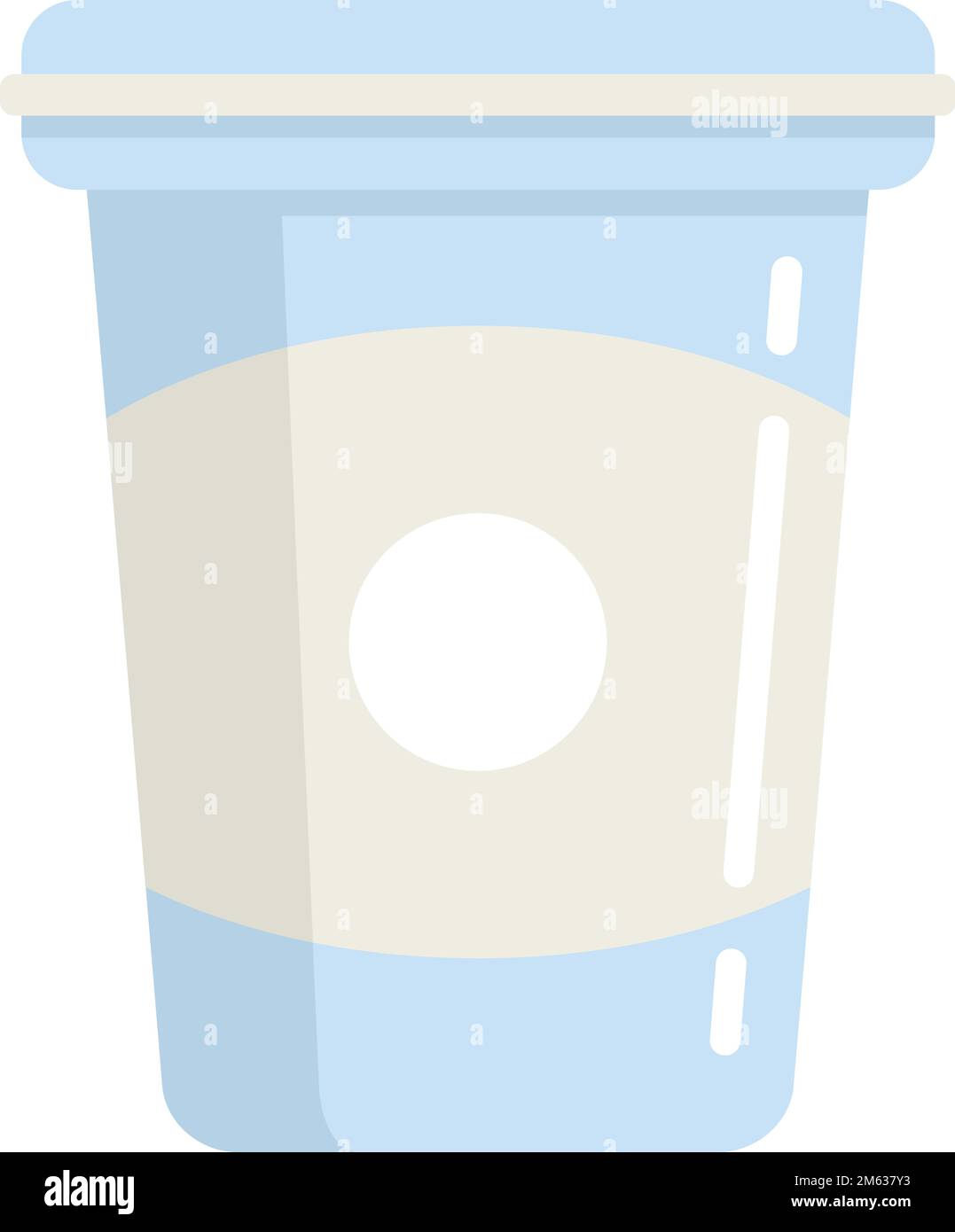 Healthy yoghurt icon flat vector. Probiotic bacteria. Good intestine ...