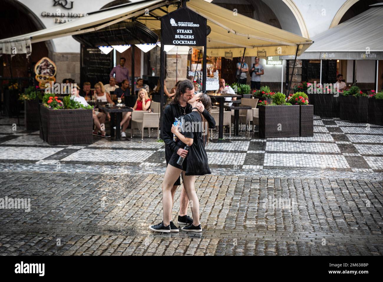 People Making Out In The Rain