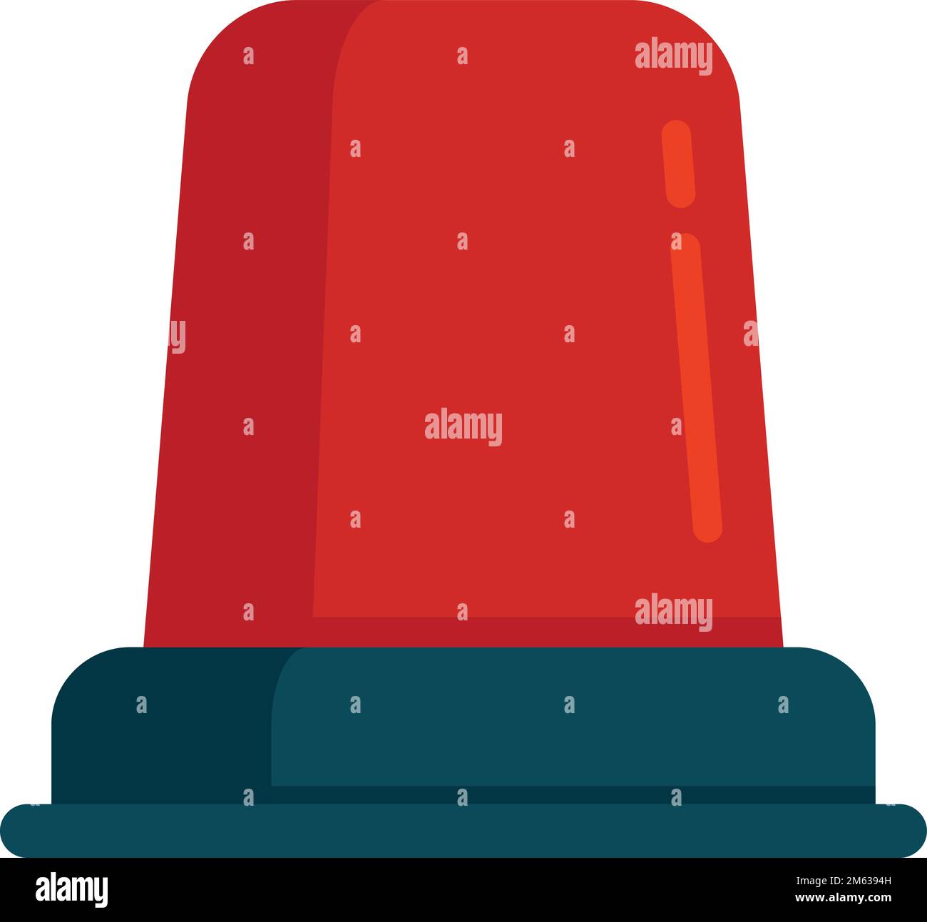 Rescuer flasher icon flat vector. Emergency alarm. Siren ambulance ...