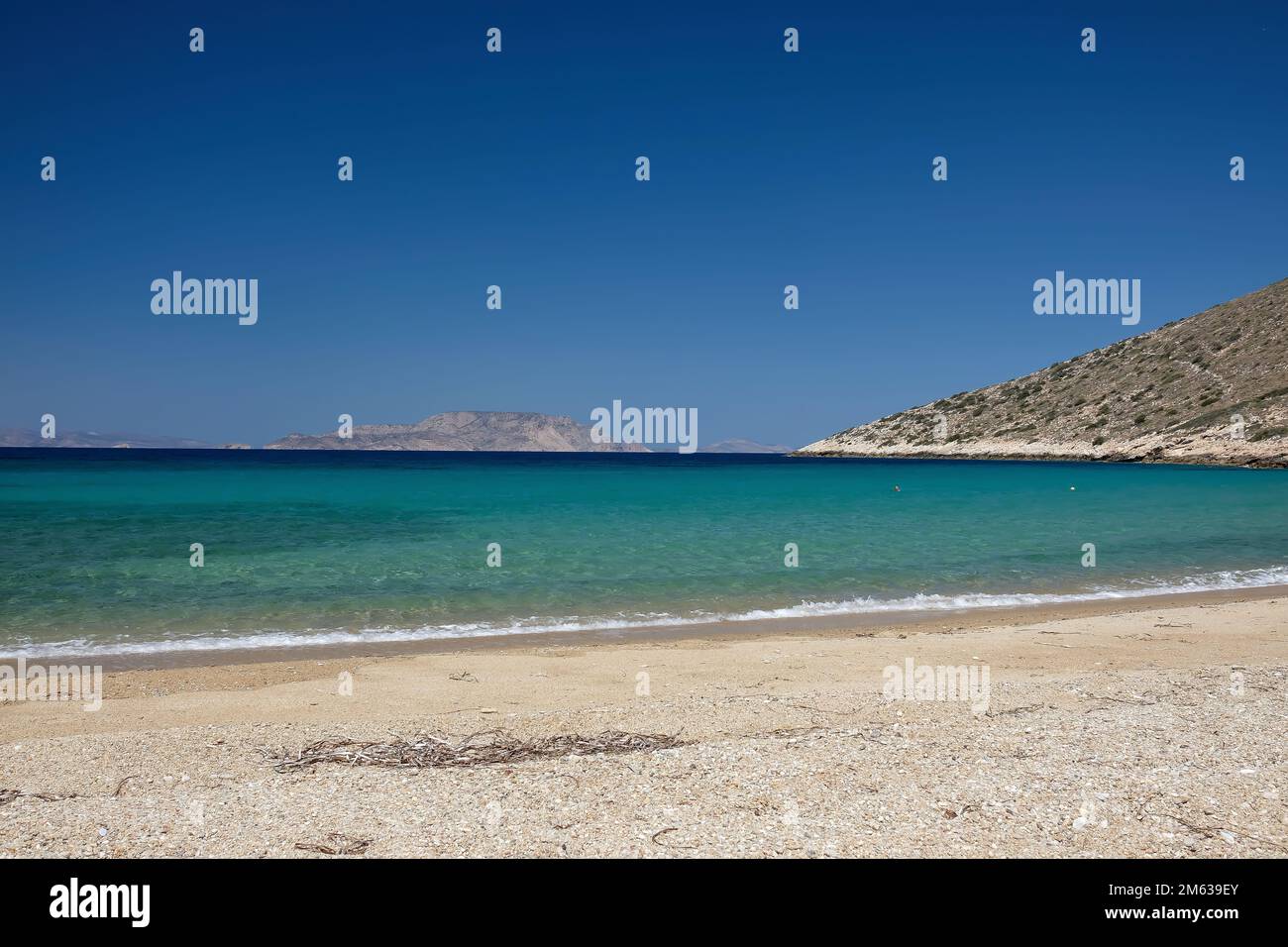 The amazing sandy and turquoise beach of Agia Theodoti in Ios Cyclades ...