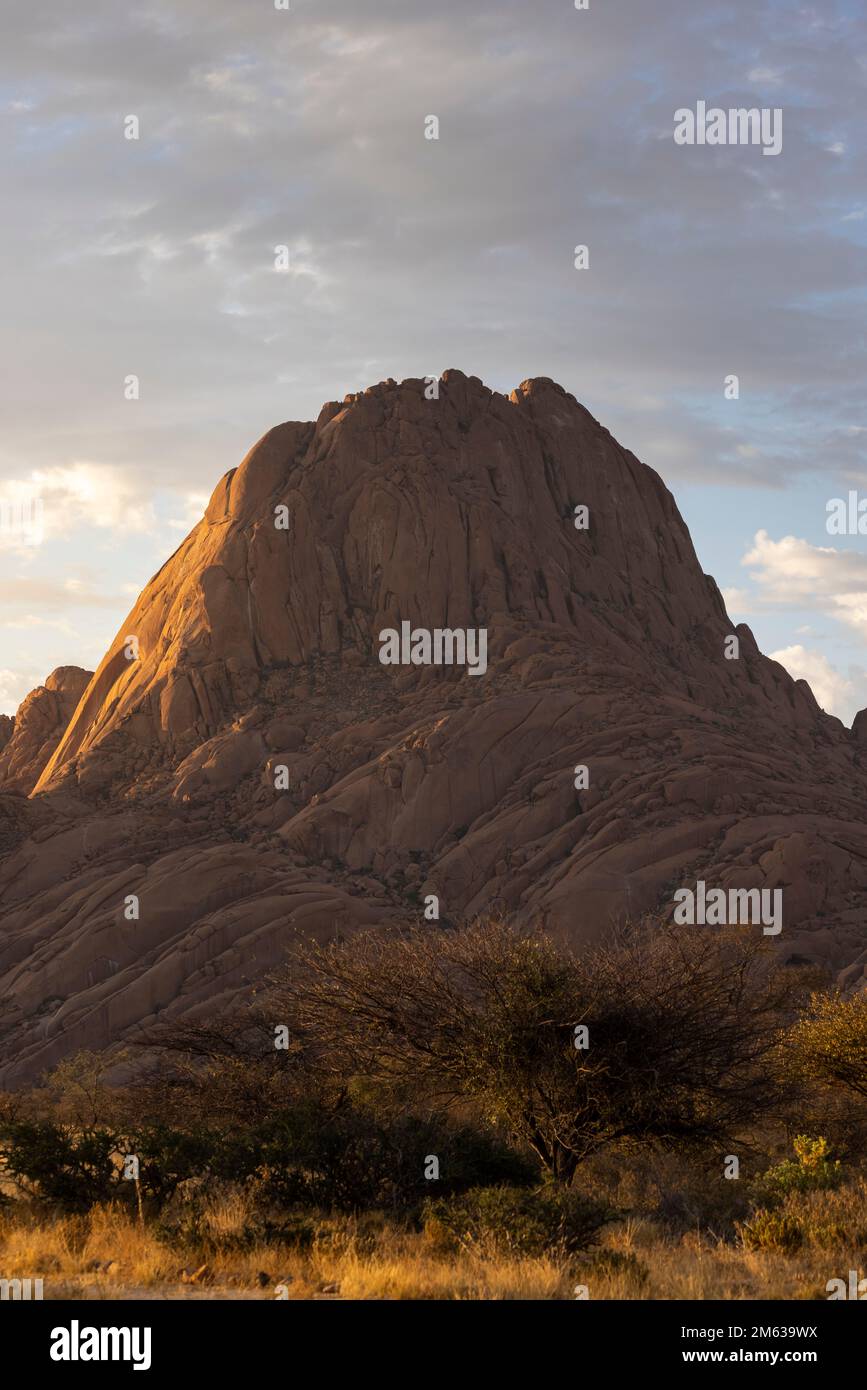 Scenic view of unique rock formation of pink granite in Damaraland ...
