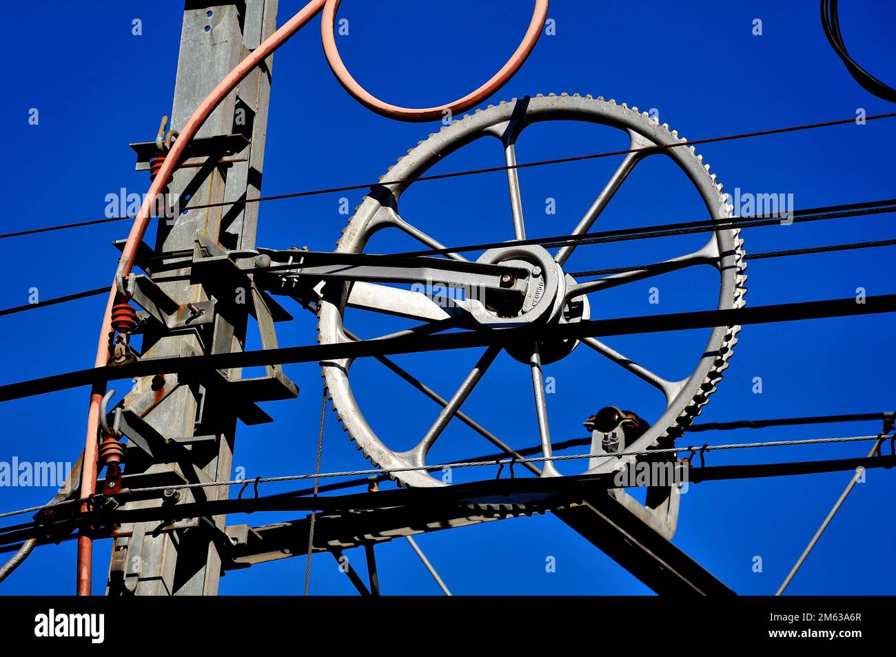 Image of Overhead Contact Line rail or catenary Stock Photo - Alamy