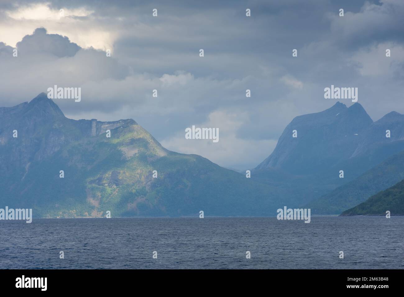 Beautiful view over a Norwegian fjord from the sea Stock Photo - Alamy