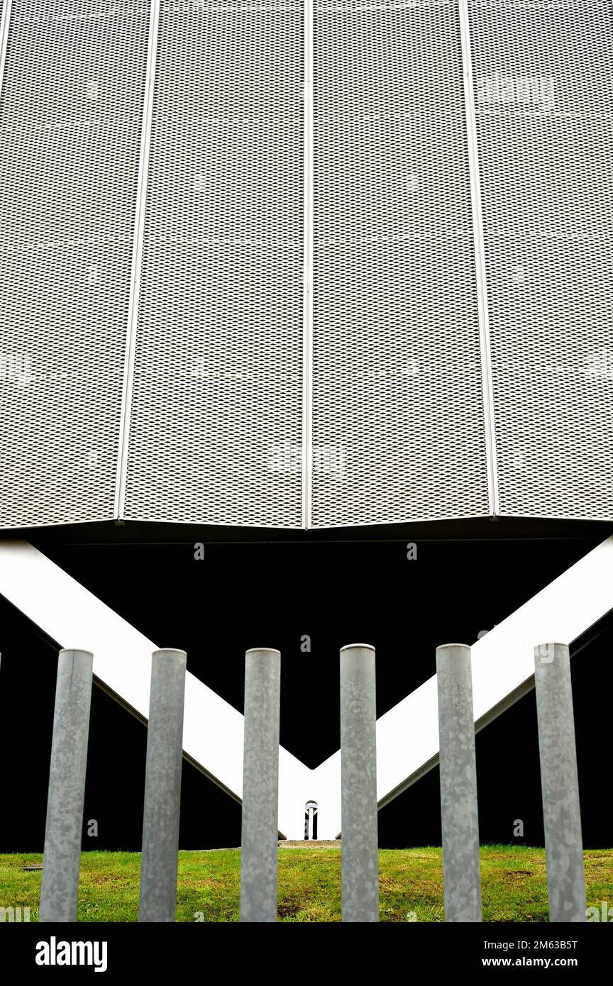 Structure V-shaped metal at the Bilbao Exhibition Center (BEC) in ...