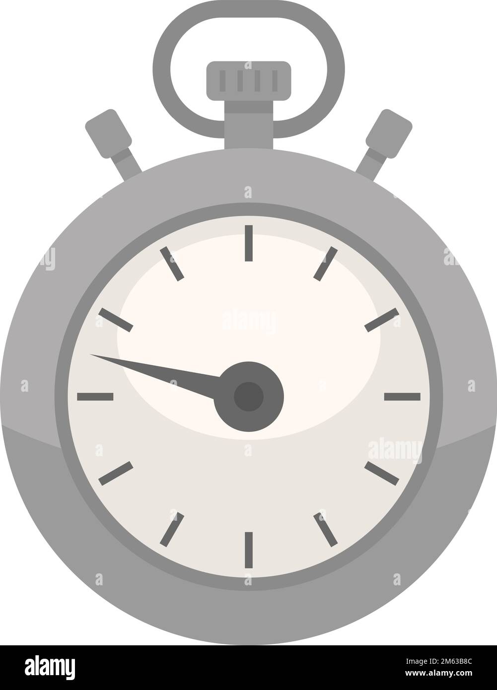 Countdown Timer Icon Flat Vector Stopwatch Clock Chronometer Time