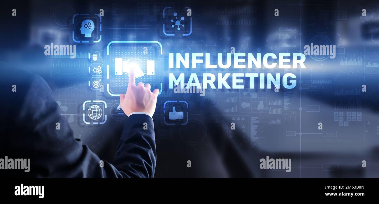 Influencer marketing concept. Business Internet concept Stock Photo - Alamy
