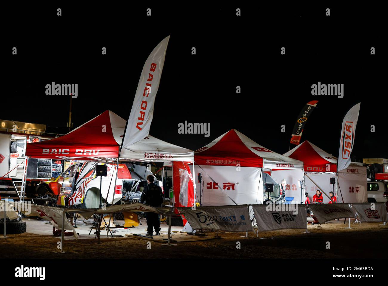BAIC, ambiance, bivouac during the Stage 1 of the Dakar 2023 around Sea ...