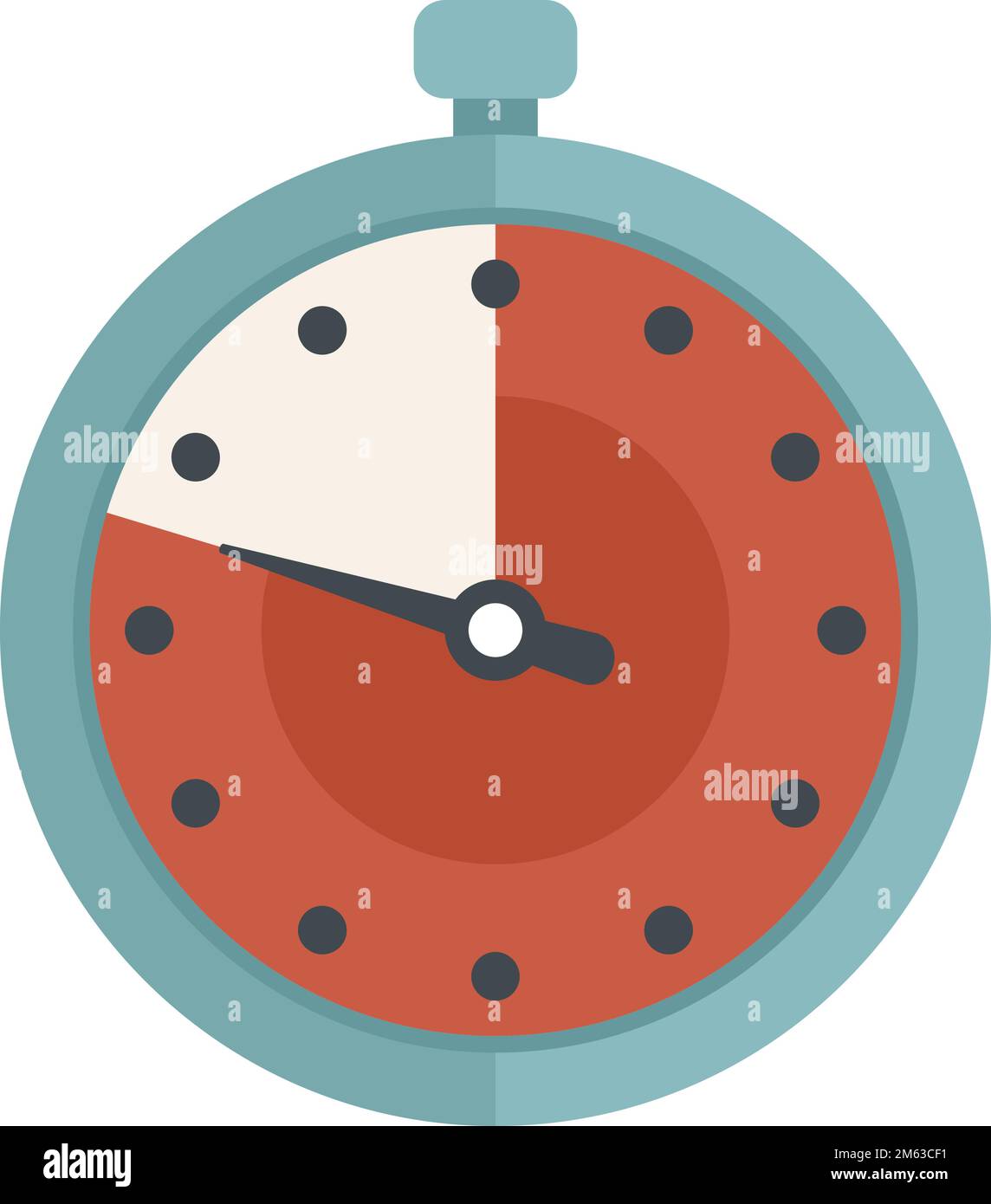 Second stopwatch icon flat vector. Watch timer. Countdown clock ...