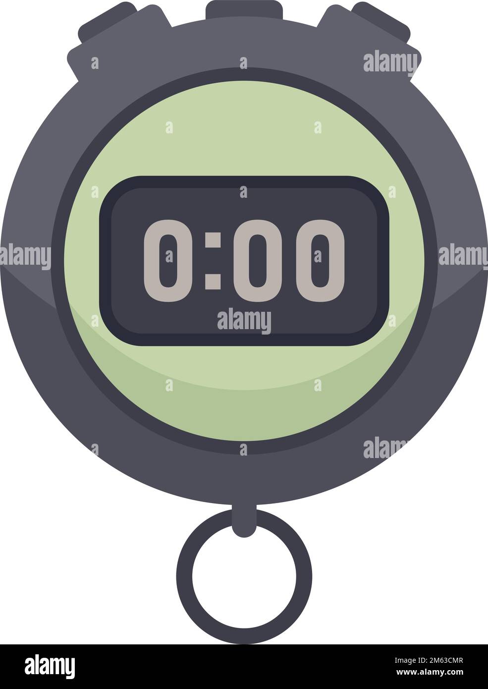 Alarm stopwatch icon flat vector. Stop clock. Watch timer isolated ...